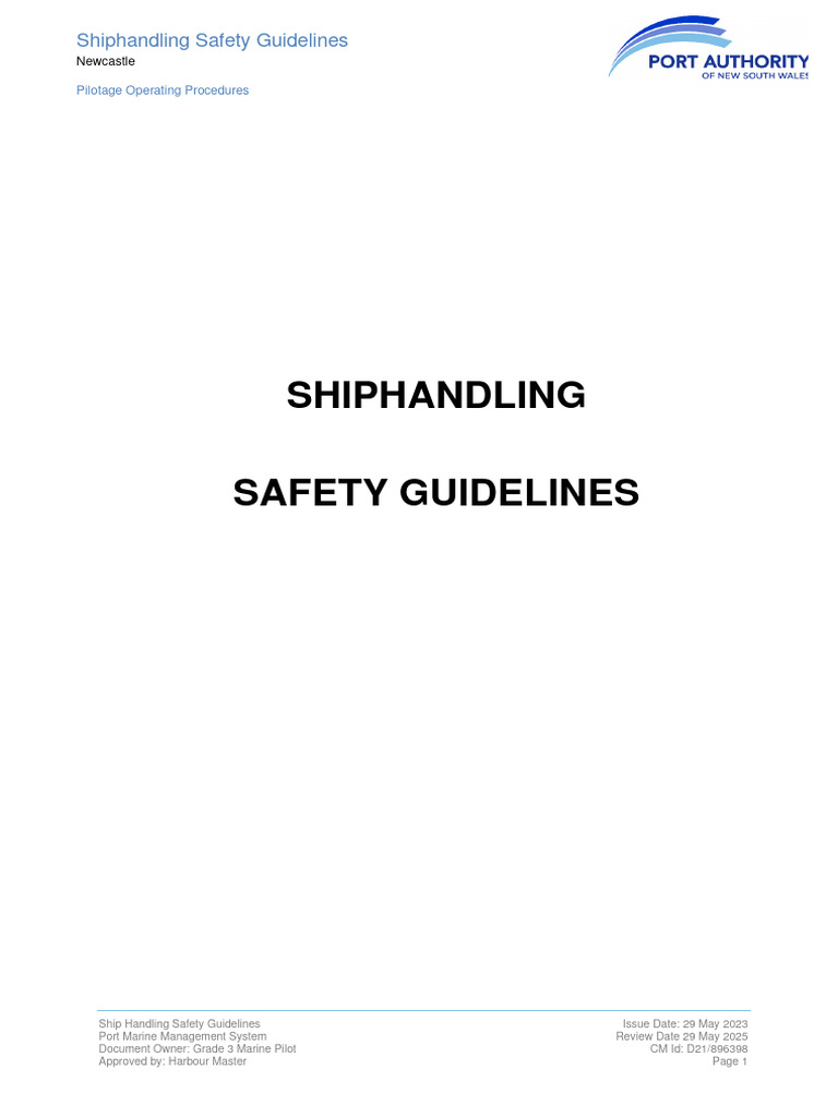 Ship Handling Safety Guidelines | PDF | Tugboat | Maritime Pilot