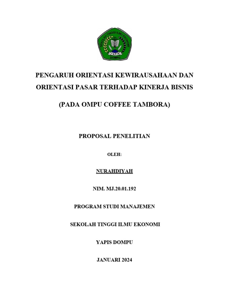 Proposal Deya Refisi 1 | PDF