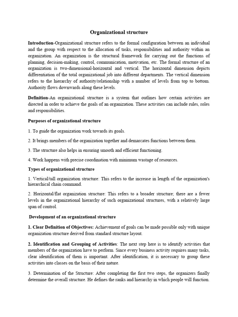 Organizational Structure | PDF | Organizational Structure | Leadership Organizational Structure | PDF | Organizational Structure | Leadership