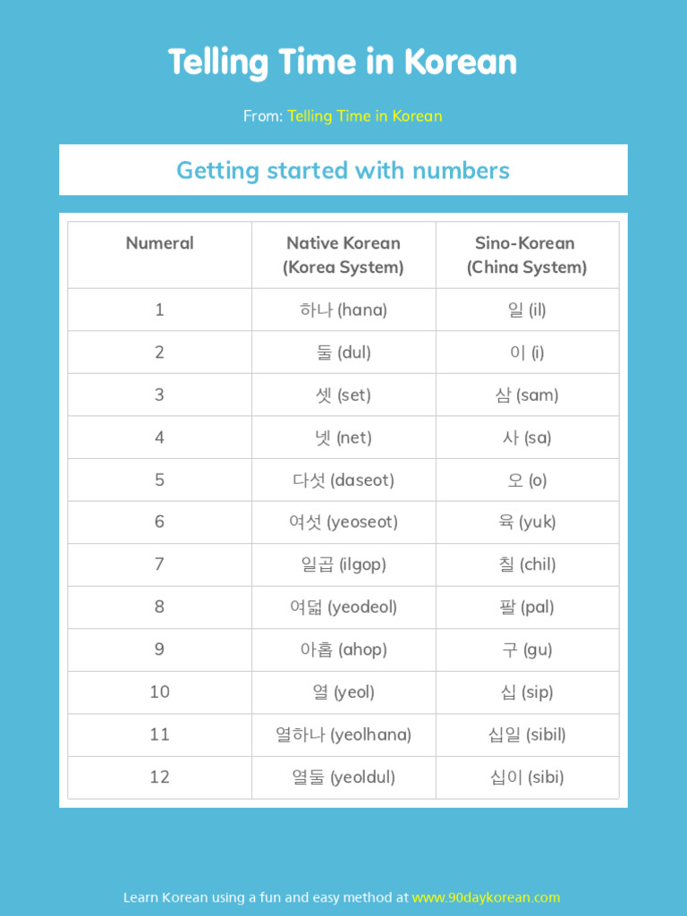 pdf-telling-time-in-korean | PDF