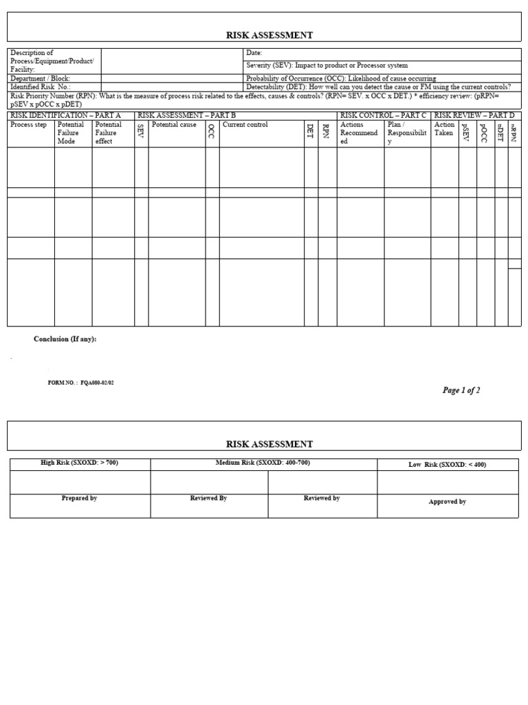 Risk Assessment - MPB Corrected | PDF | Risk | Risk Assessment
