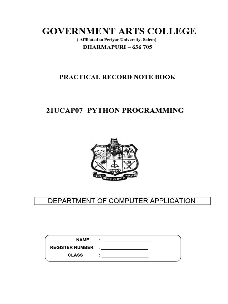 Python Programming Assignment Front Page | PDF | Computers