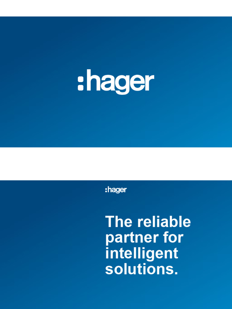 Hager Presentation | PDF | Electrical Components | Manufactured Goods
