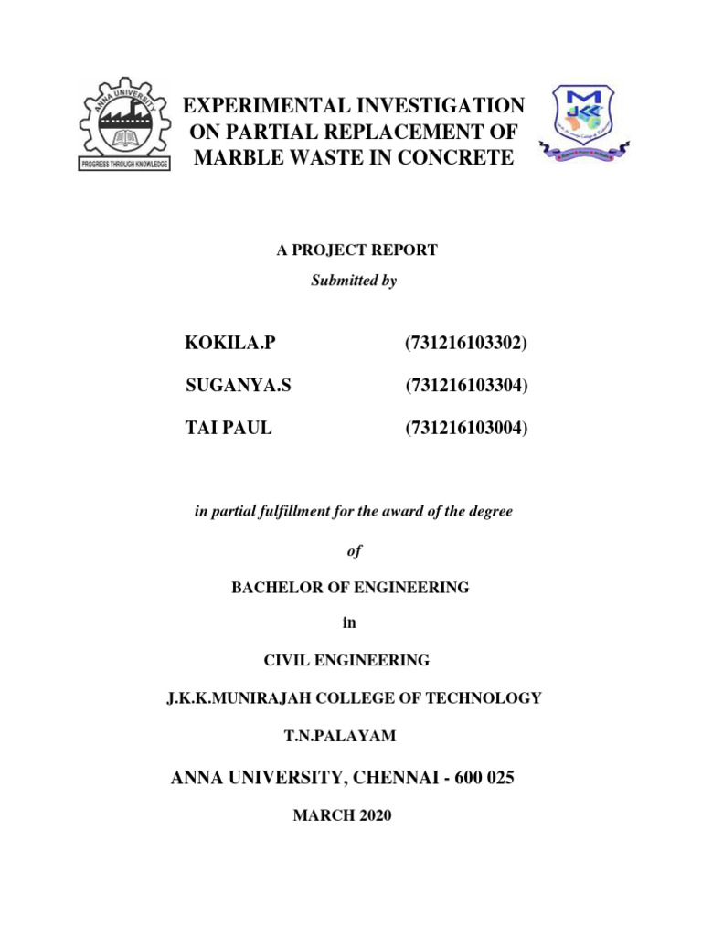 Project Final | PDF | Concrete | Rock (Geology)