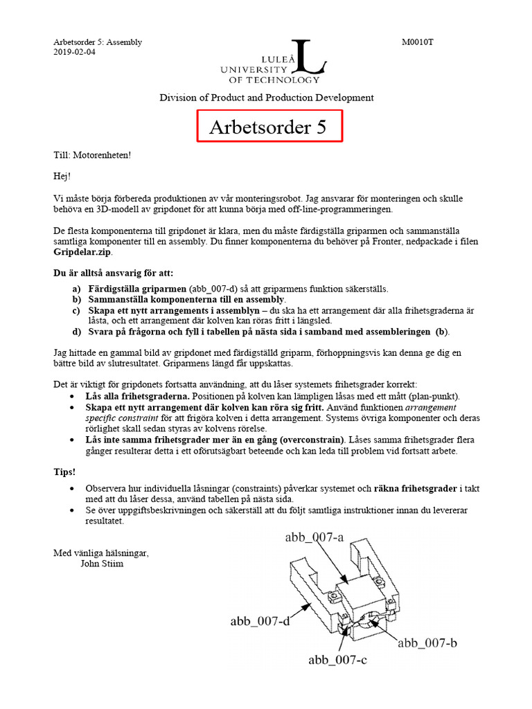 AO 5 Assembly | PDF