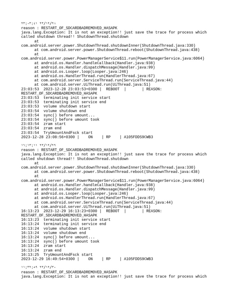 Power Off Reset Reason Backup | PDF | Java (Programming Language) | Java Platform
