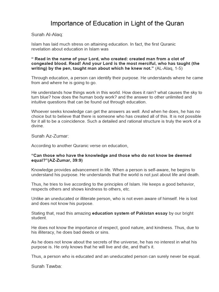 2.islam and Education | PDF | Hadith | Muhammad