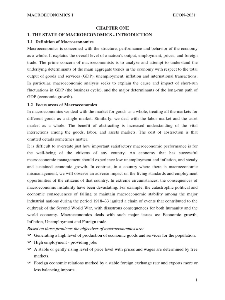 MACROECONOMICS - I Reading Material | PDF | Cost Of Living | Macroeconomics