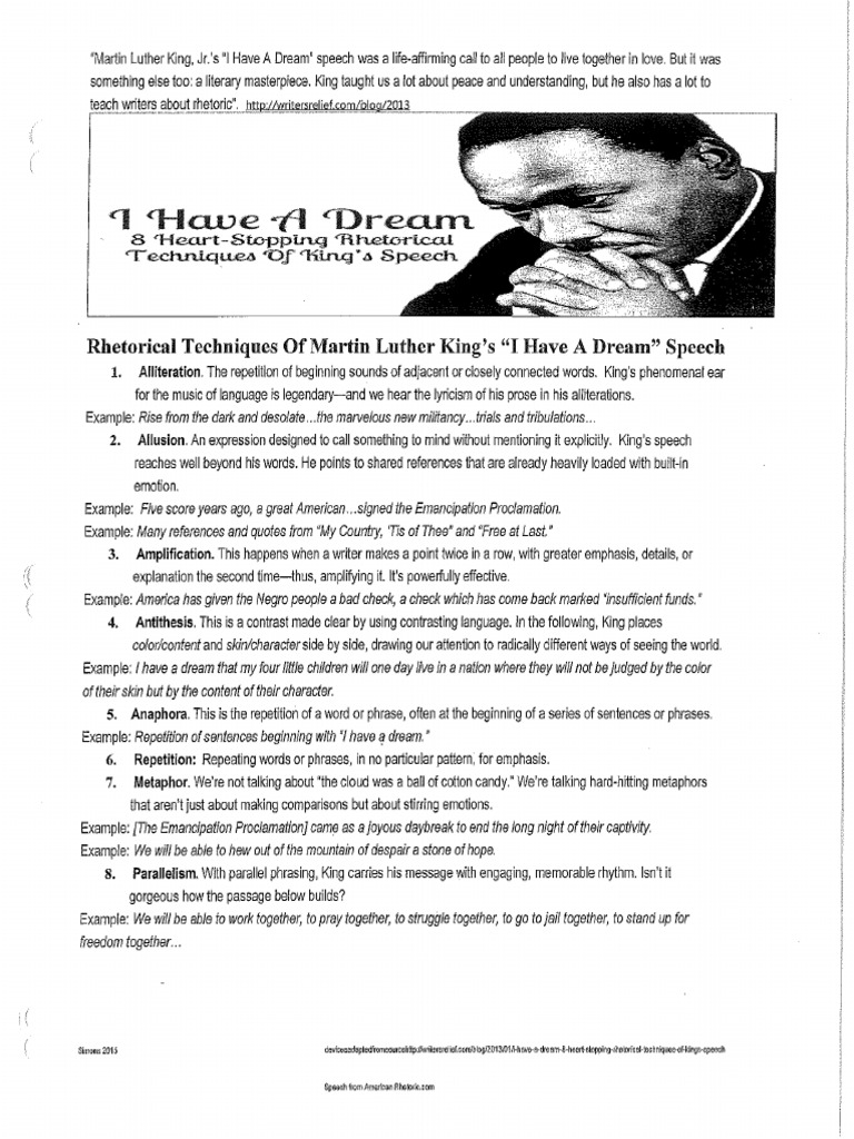 Rhetoric MLK Speech | PDF