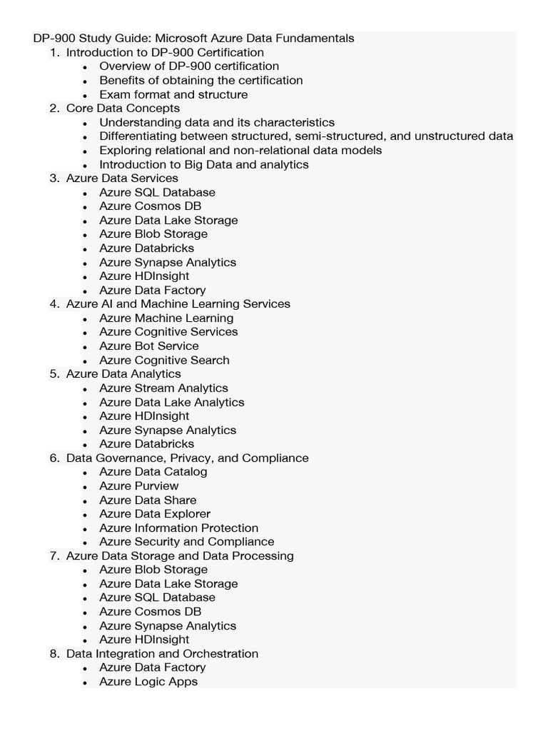 Azure Data Fundamentals Guide | PDF
