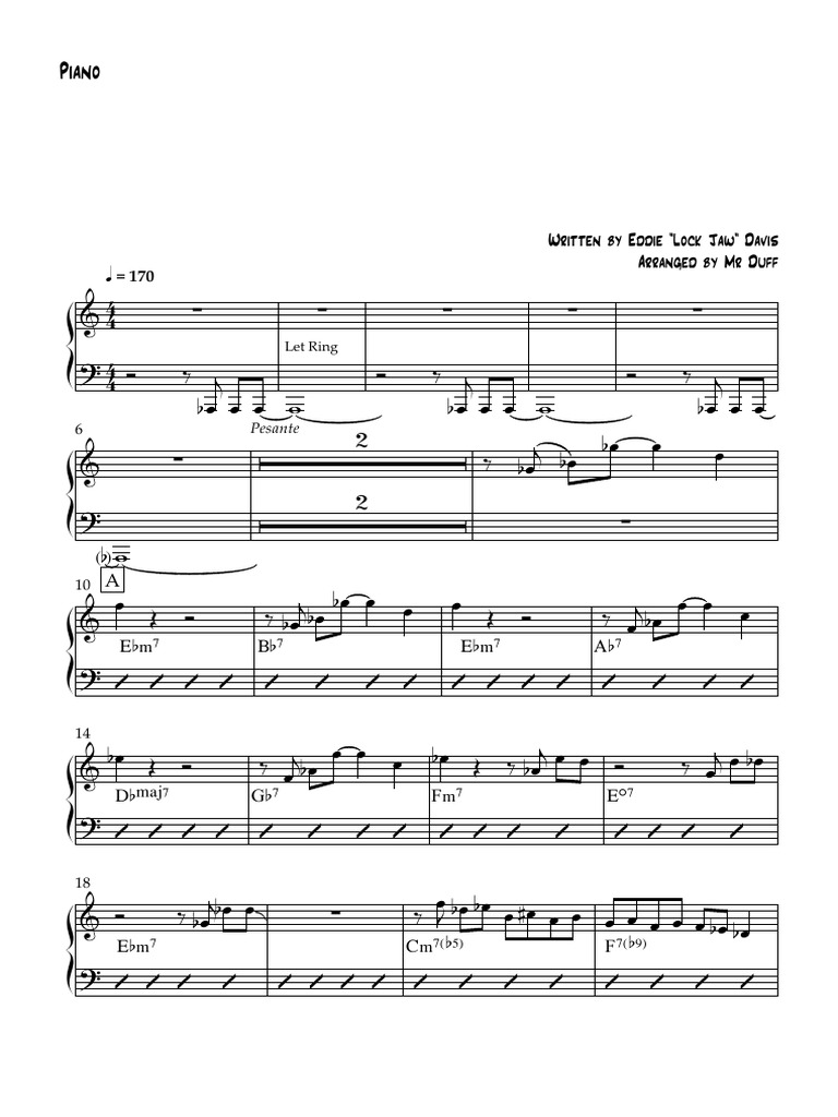 Hey, Lock! W Formatting (1) - Piano | PDF