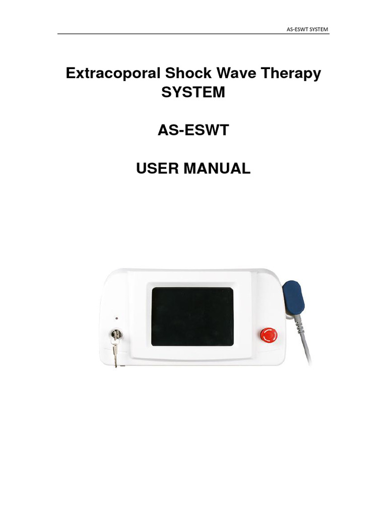 AS ESWT Shockwave User Manual 1 | PDF | Implant (Medicine) | Electrical Connector
