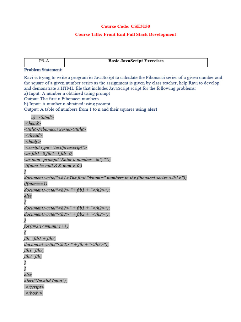 Lab Sheet 5 - Basic JavaScript Exercises & Canvas Drawing Application ... Lab Sheet 5 - Basic JavaScript Exercises & Canvas Drawing Application ...