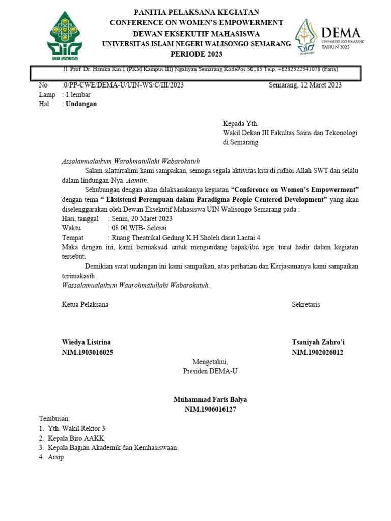 Surat Resmi | PDF