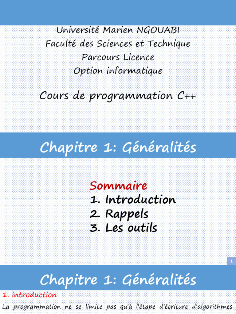 Cours-C | PDF | Programmation informatique | Langage de programmation