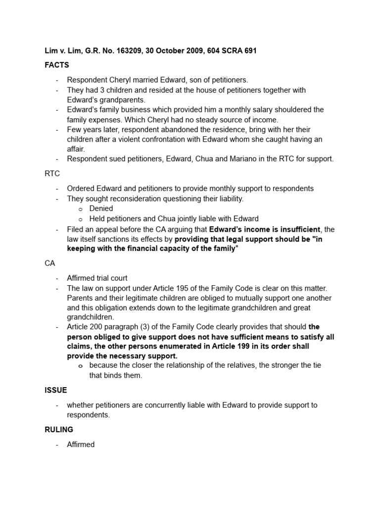 Lim V Lim Pdf Government Public Law