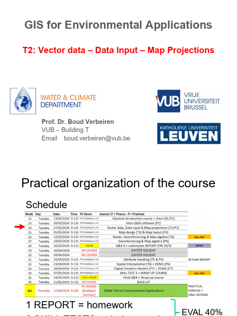 Acad23-24 Workshop GIS4EA T2 Vector-Input-MapProjections | PDF | Latitude | Geographic ...