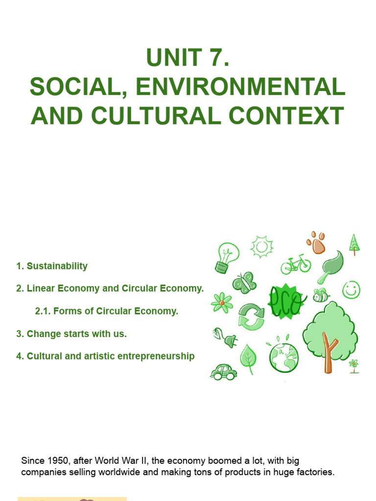 Copia de PRESENTATION UNIT 7. SOCIAL, ENVIRONMENTAL AND CULTURAL ...