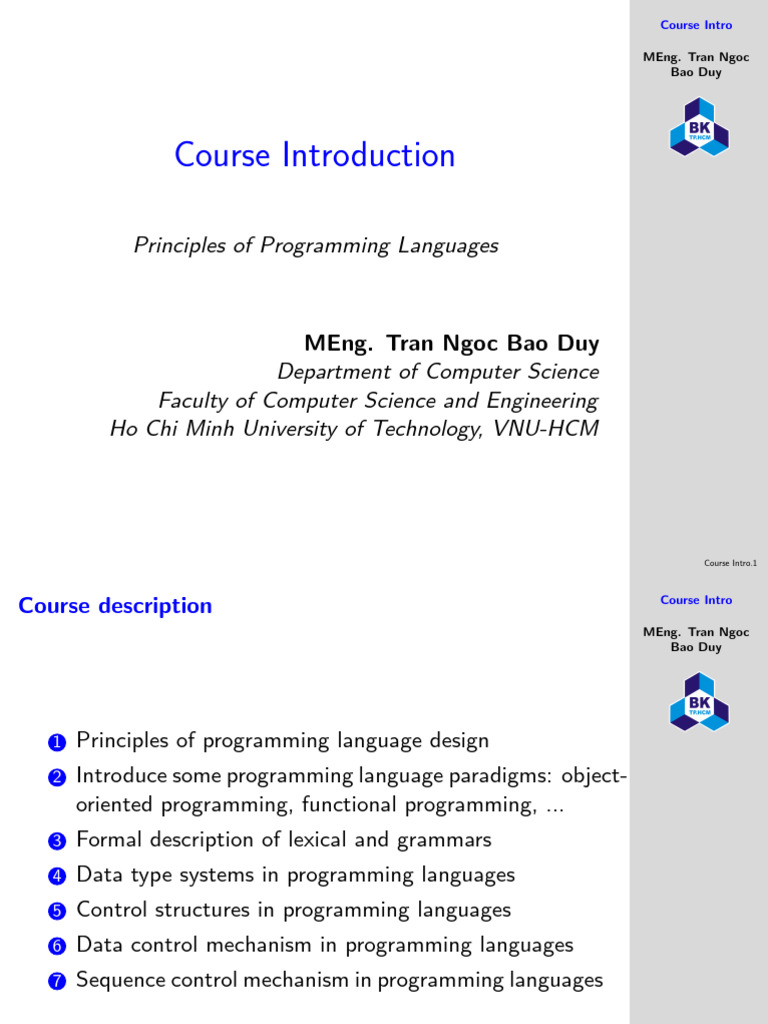 0-Chap0.course Intro | PDF | Programming Language | Computer Programming 0-Chap0.course Intro | PDF | Programming Language | Computer Programming