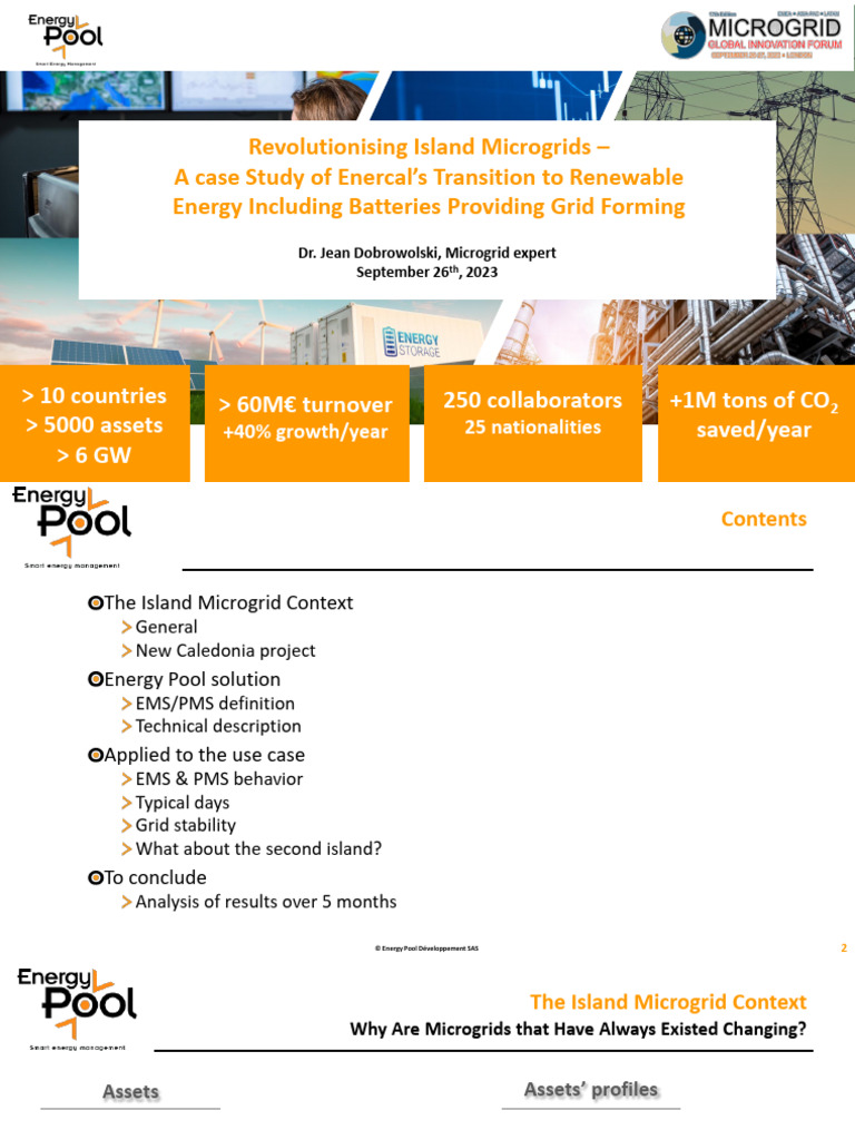 Energy Pool - PPT Microgrid London - 2023 - Jean Dobrowolski | PDF | Mathematical Optimization ...
