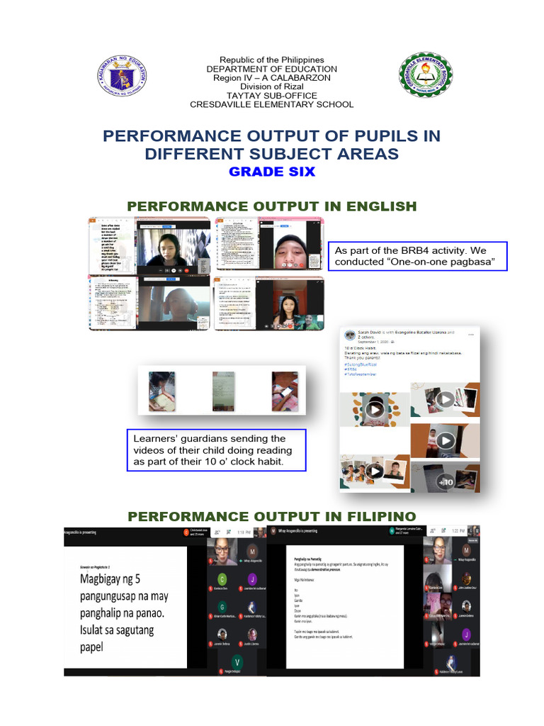 GRADE6 Performance-Output | PDF