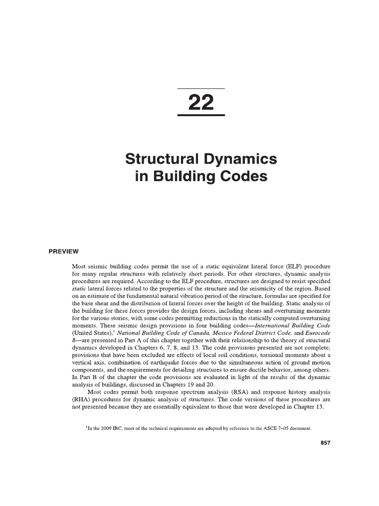 6 Structural Dynamics in Building Codes Earthquake Engineering Anil | PDF