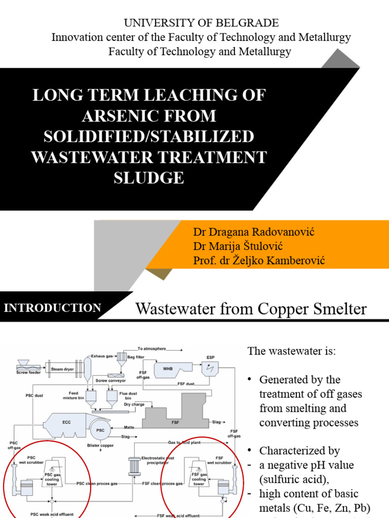 D. Radovanovic, Long Term Leaching | PDF | Smelting | Arsenic