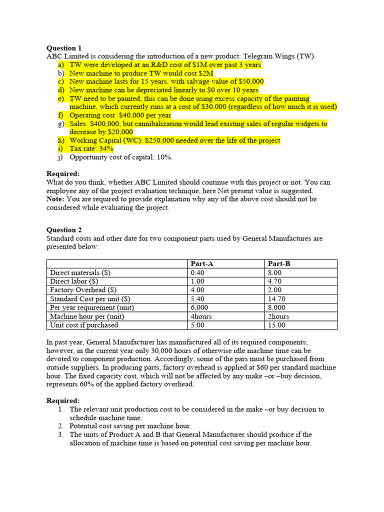 Practice Question | PDF | Depreciation | Economies