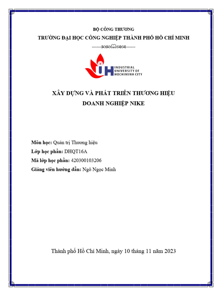 QTTH - Nhóm 7 - Nike | PDF