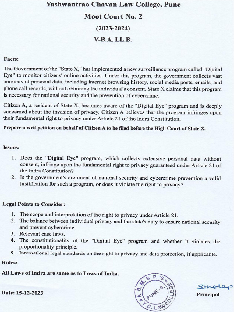 Scan - Moot Court Problem 2 | PDF