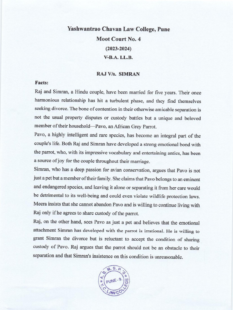 Scan - Moot Court Problem 4 | PDF