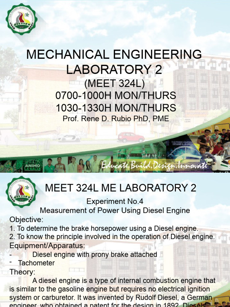 Mechanical Engg Lab2 Midterm Module 4 Diesel Engine(2) | PDF | Internal ...