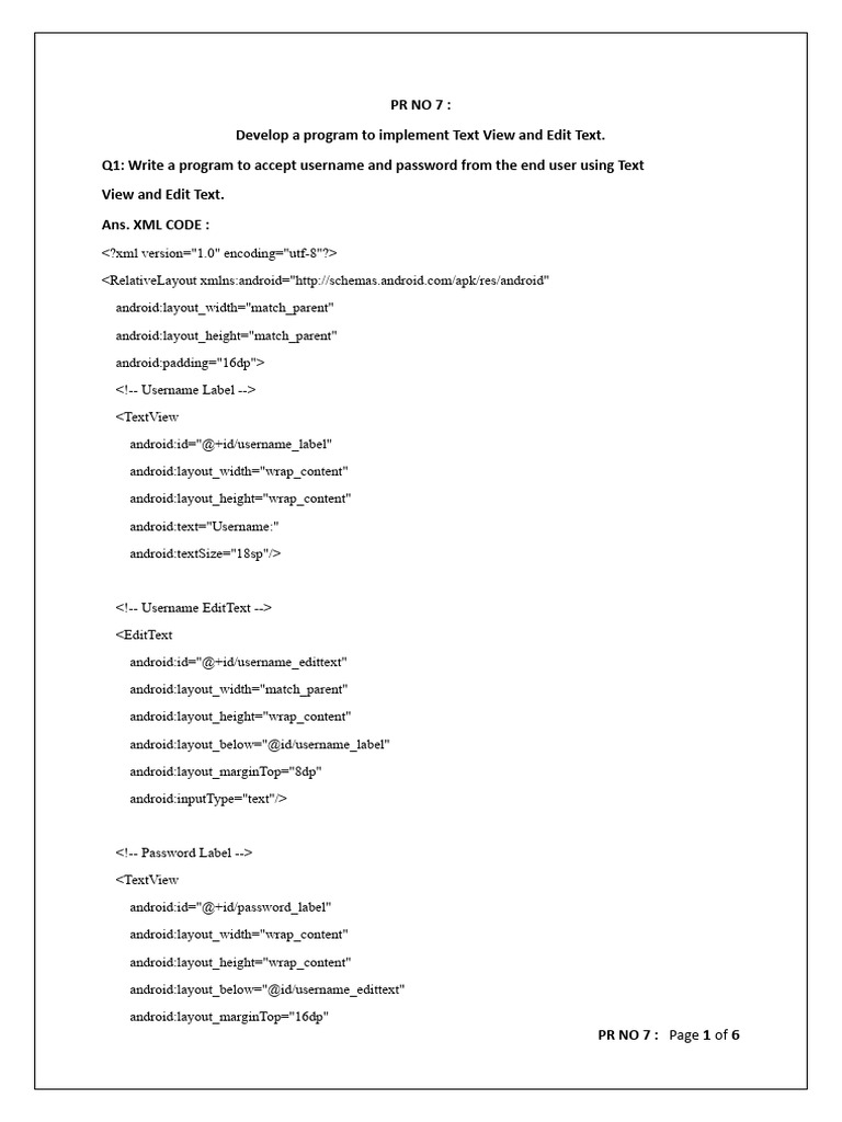PR No 7-Mad | PDF | Android (Operating System) | Java (Programming Language)