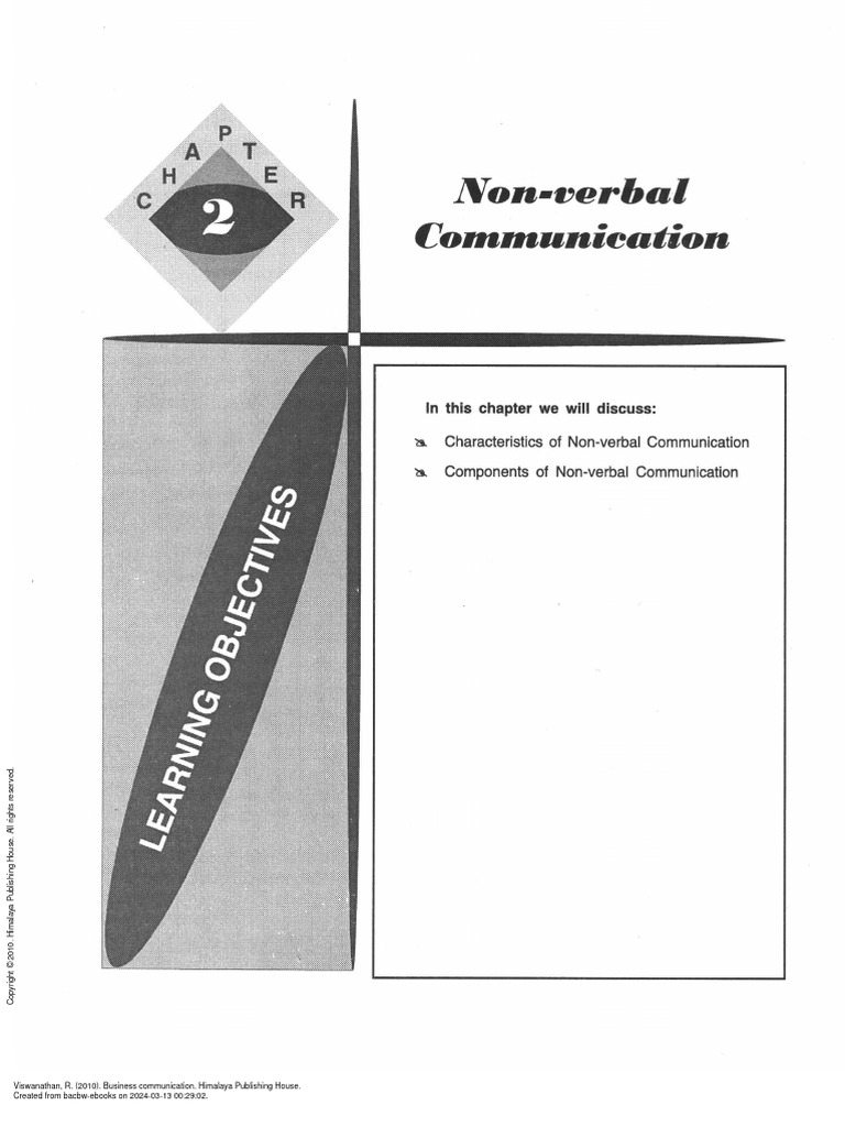 Business Communication (Non Verbal Communication ) | PDF | Nonverbal ...