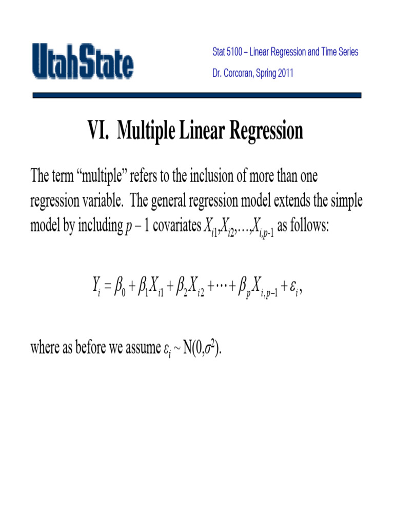 Lecture 06 Pdf Linear Regression Errors And Residuals