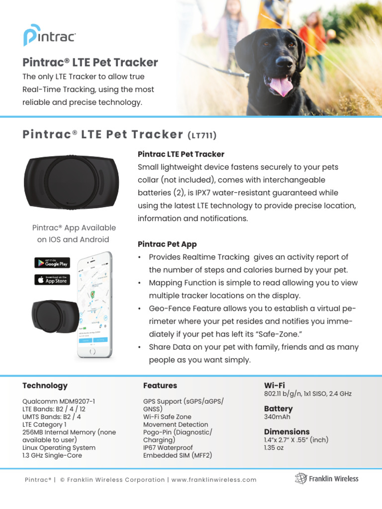Pintrac LTE Pet Tracker LT711 | PDF | Consumer Electronics | Computing