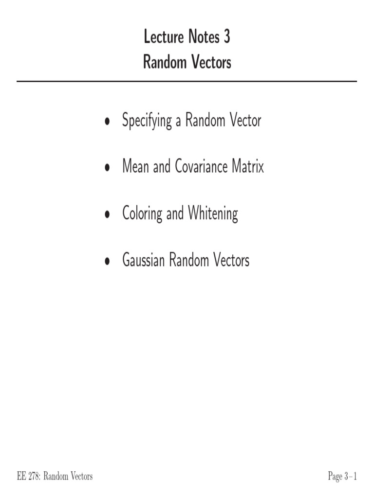 Lect 03 | PDF | Eigenvalues And Eigenvectors | Covariance Matrix Lect 03 | PDF | Eigenvalues And Eigenvectors | Covariance Matrix