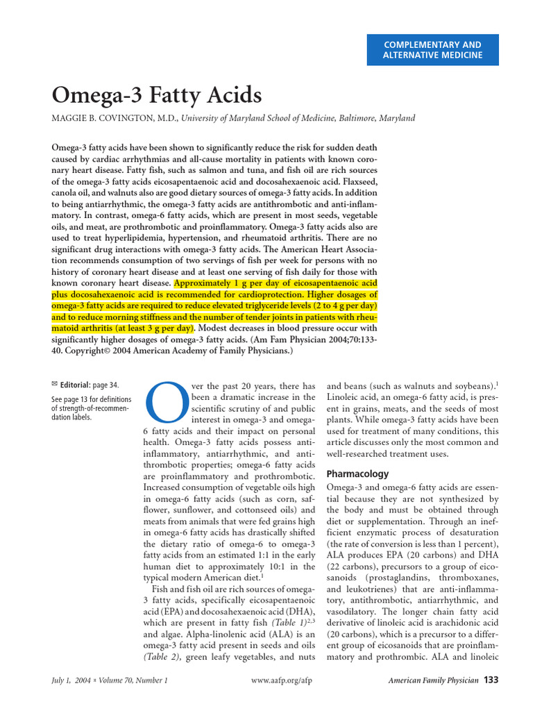 2. Omega-3 Fatty Acids | PDF