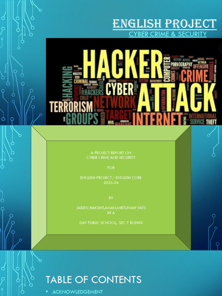 English Project Ppt. ? | PDF | Cybercrime | Security Hacker