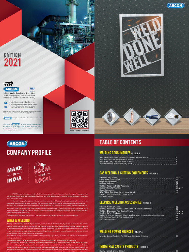 Arcon Welding Product Catalog 2021 | PDF | Welding | Construction