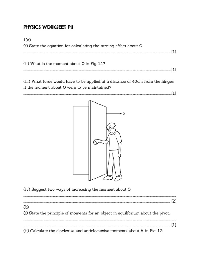 Physics Worksheet | PDF | Physics | Applied And Interdisciplinary Physics