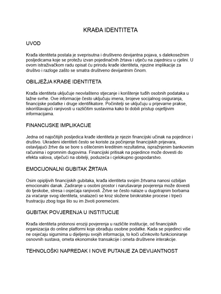 Krađa Identiteta | PDF