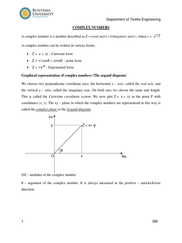 Complex Numbers | PDF | Complex Number | Cartesian Coordinate System Complex Numbers | PDF | Complex Number | Cartesian Coordinate System