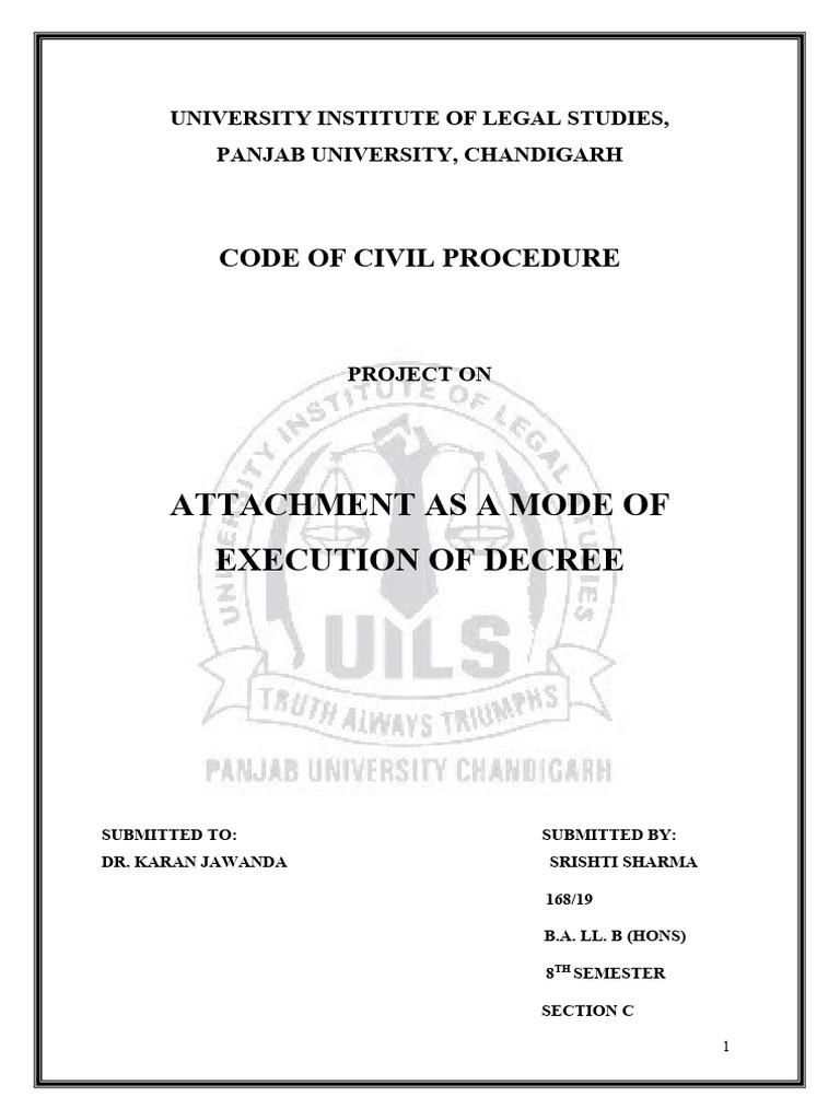 CPC 8th Semester | PDF | Garnishment | Judgment (Law)