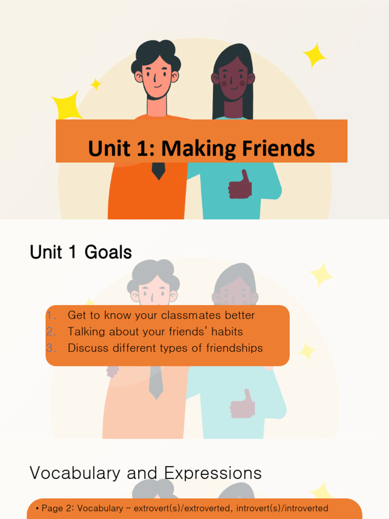 Connectivity Unit 1 - Making Friends Spring 2024 | PDF | Extraversion And Introversion | Linguistics