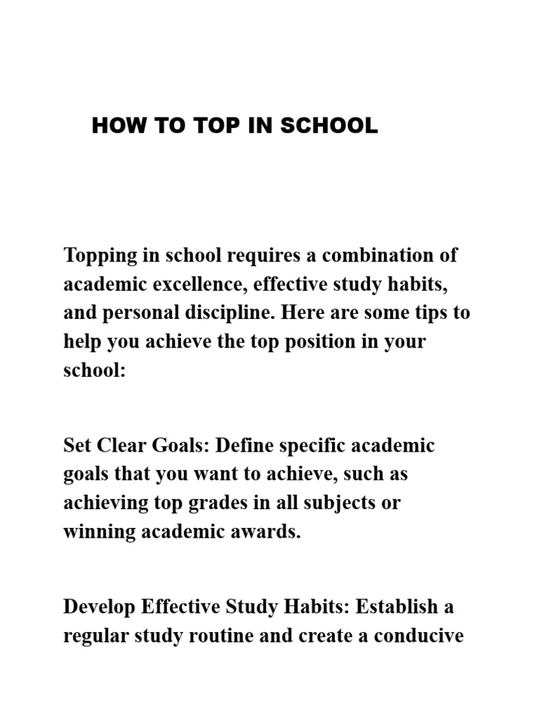 How To Set Study Time Table | PDF