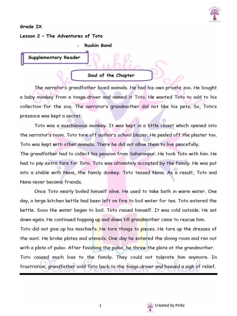 Lesson 2 Supplementary Reader | PDF | Pet