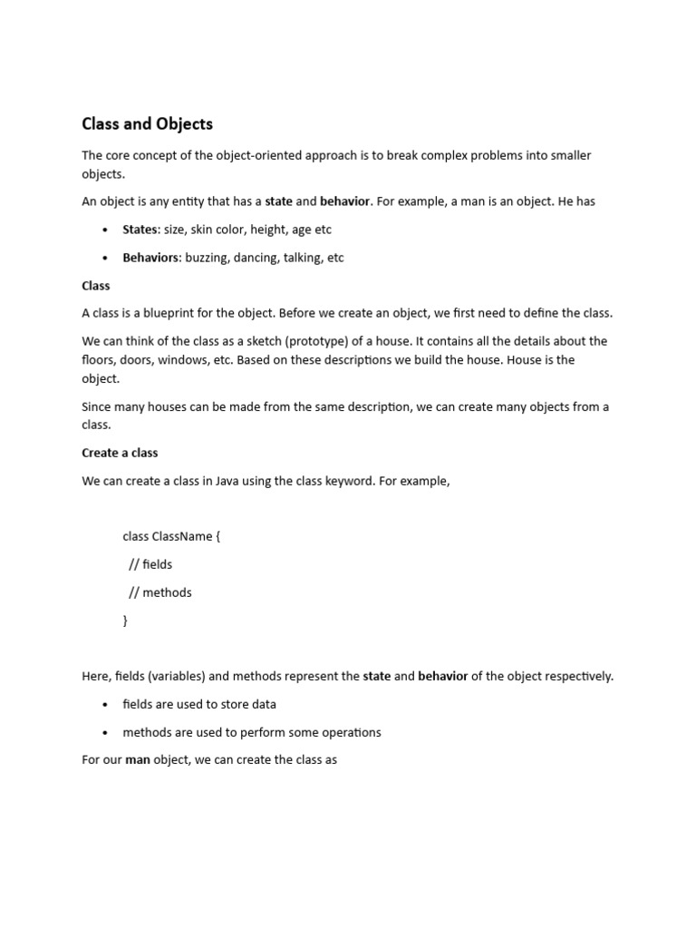 Class and Objects Lecture 2 | PDF | Class (Computer Programming) | Object (Computer Science)