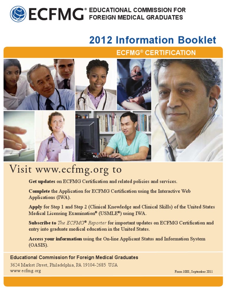 Ecfmg 2012 | PDF | United States Medical Licensing Examination ...