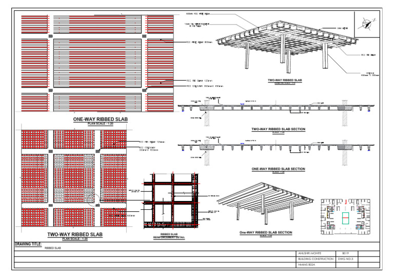 Ribbed Slab Construction Plans | PDF | Structural Engineering